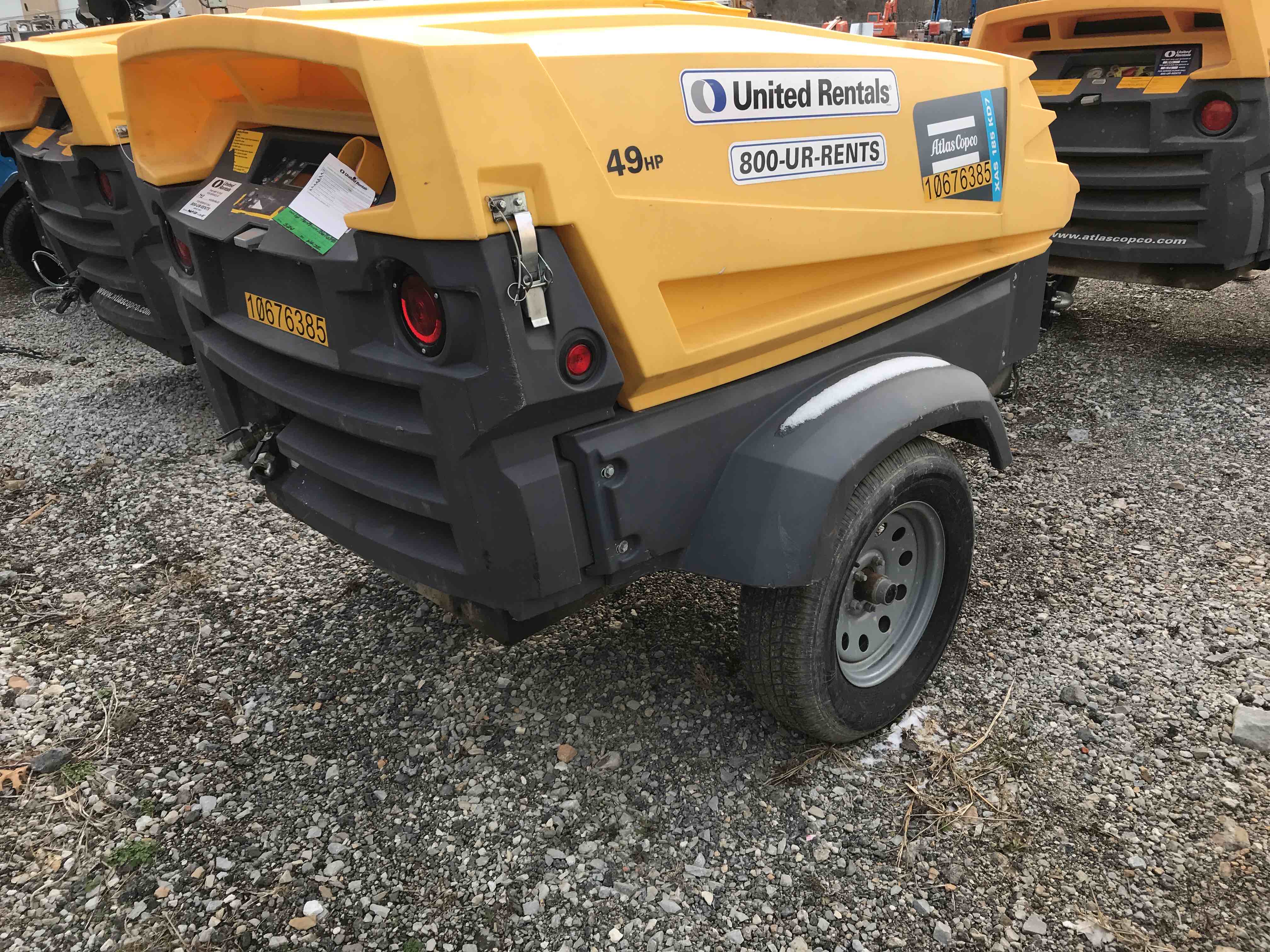 Used 2017 Atlas Copco XAS185KD7 T4F Air Compressor For Sale in Clairton ...