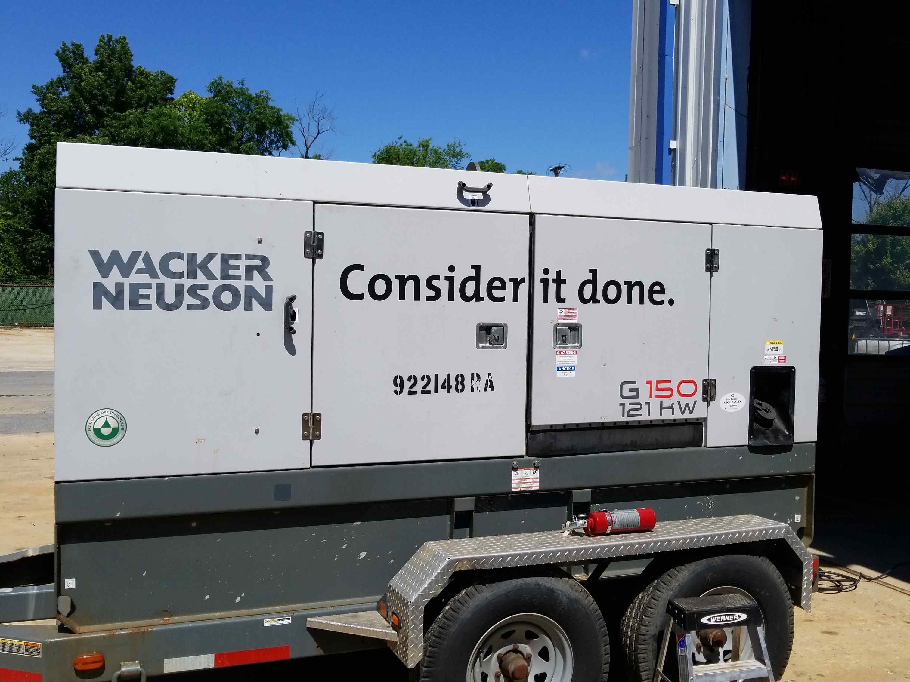 Used 2012 Wacker Neuson G 150 Diesel Generator For Sale in Ridgefield ...