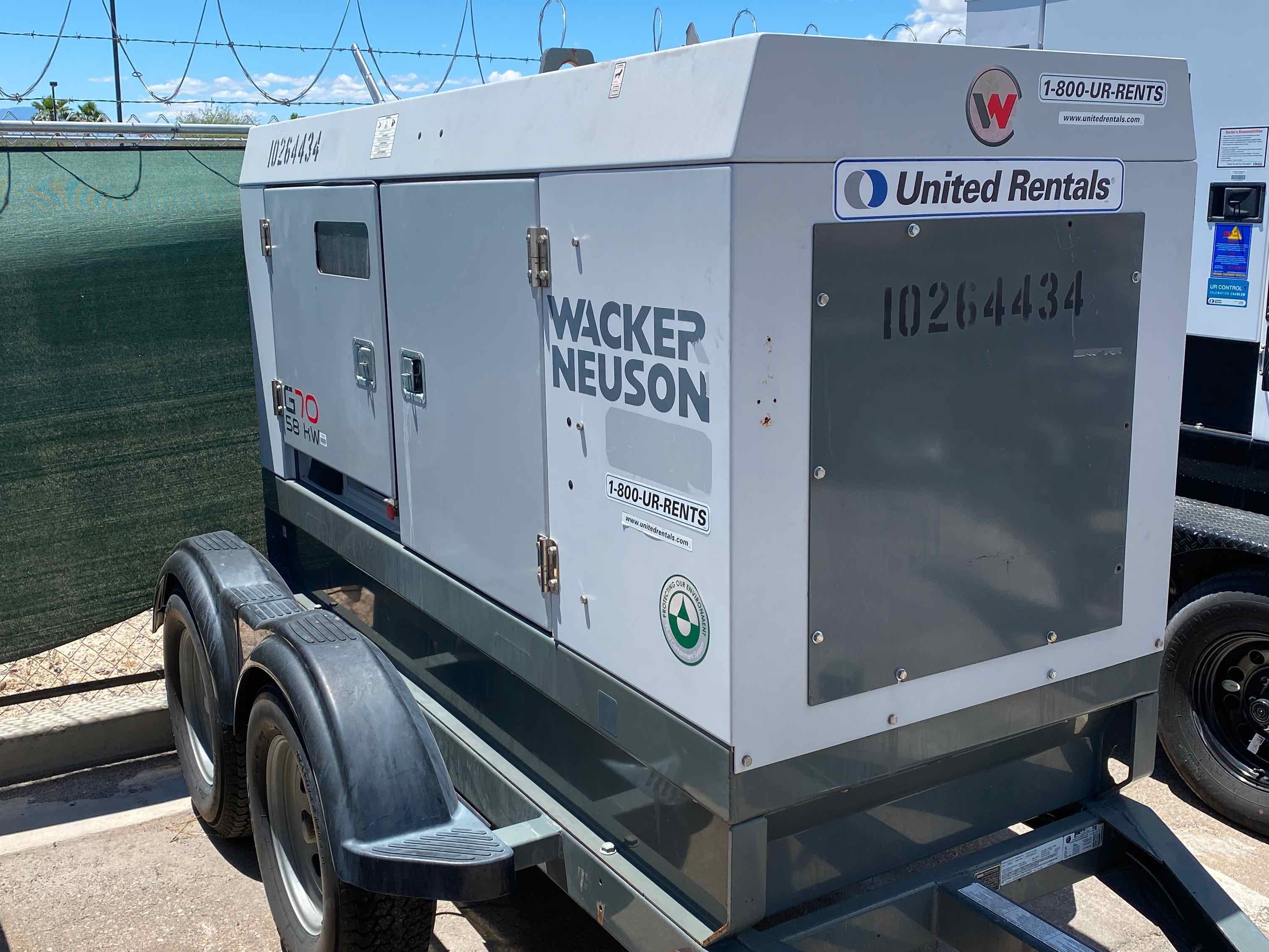 Used 2014 Wacker Neuson G 70 Diesel Generator For Sale in North Las ...